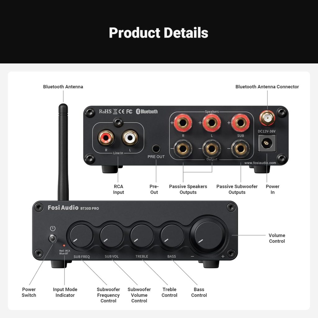 Fosi Audio BT30D Pro - Gigabass Audio Bangladesh